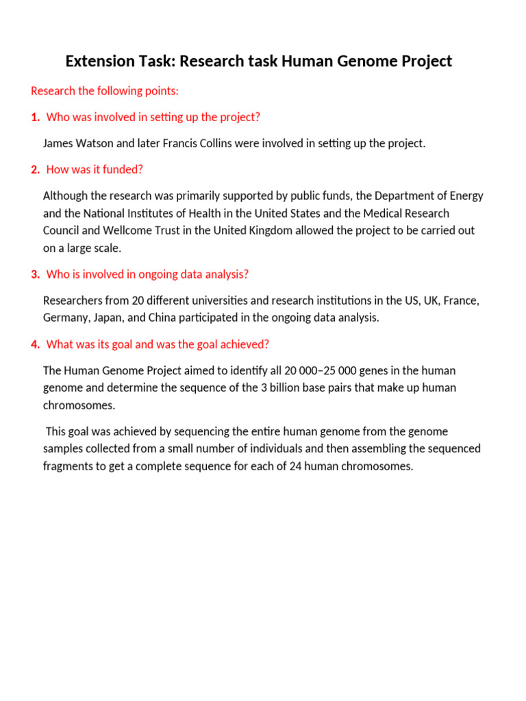 Human Genome Project | PDF