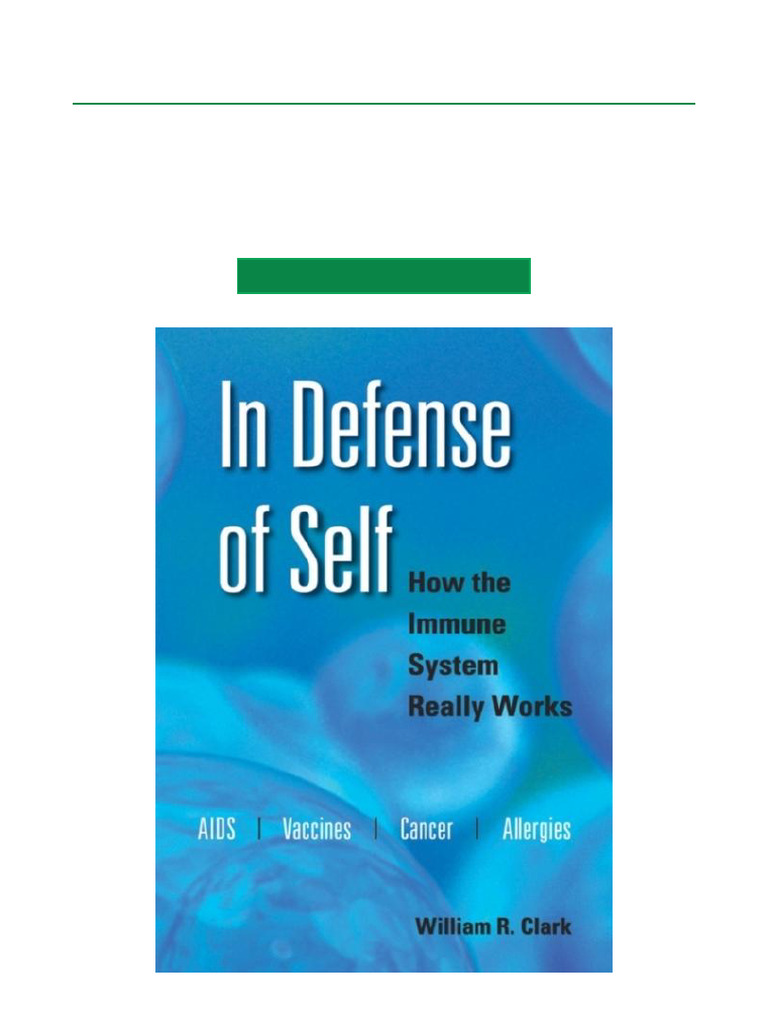 In Defense of Self How The Immune System Really Works PDF DOCX Download ...