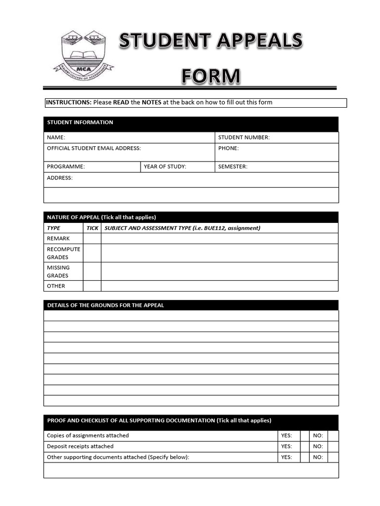 NEW Appeals Form October 2023 | PDF