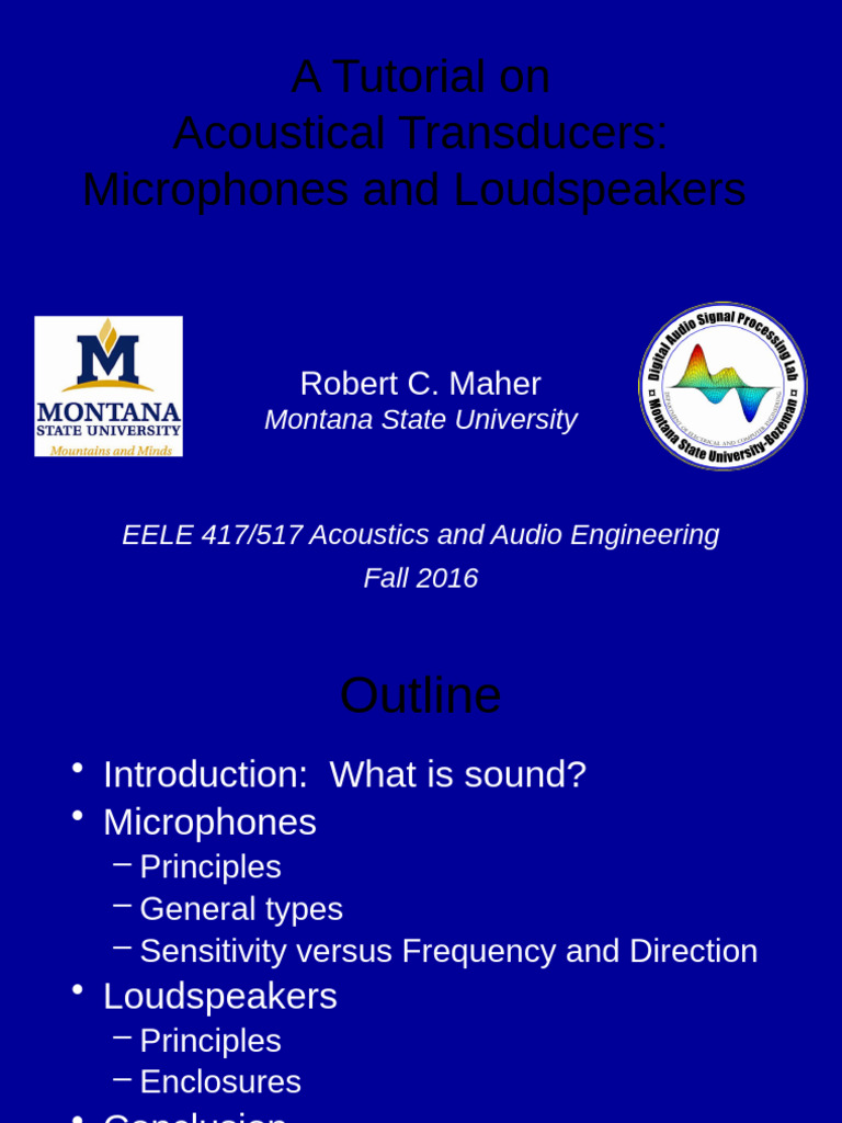 Transducer Tutorial RCM | PDF | Microphone | Loudspeaker