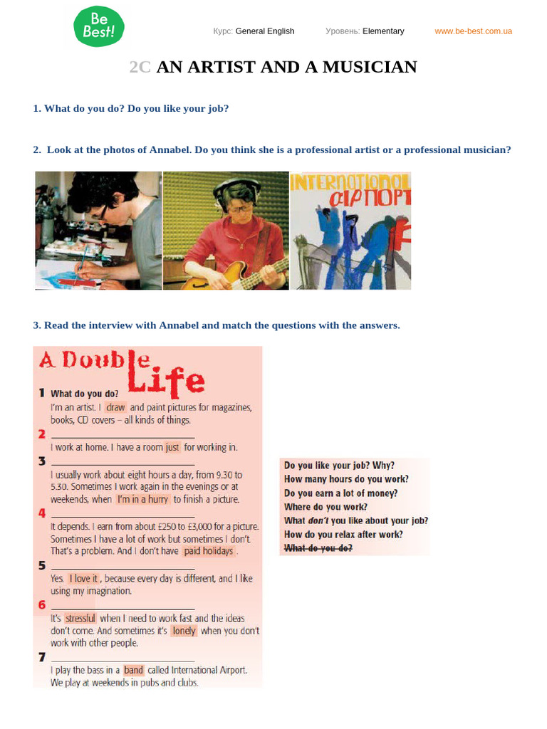 2C An Artist and A Musician | PDF