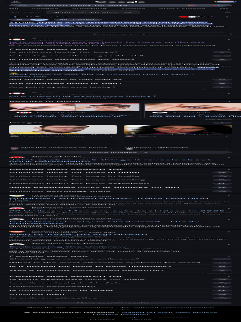 Unibrow Lucky For Boys - Google Search | PDF | Hair | Human Hair