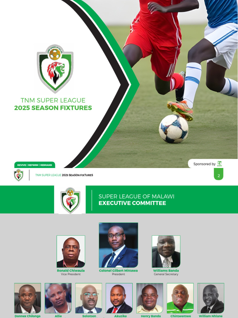 TNM Super League 2025 Fixtures Released | PDF | Association Football ...