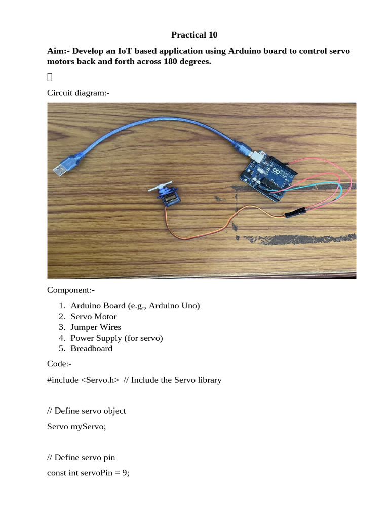 Practical No 10 IOT | PDF