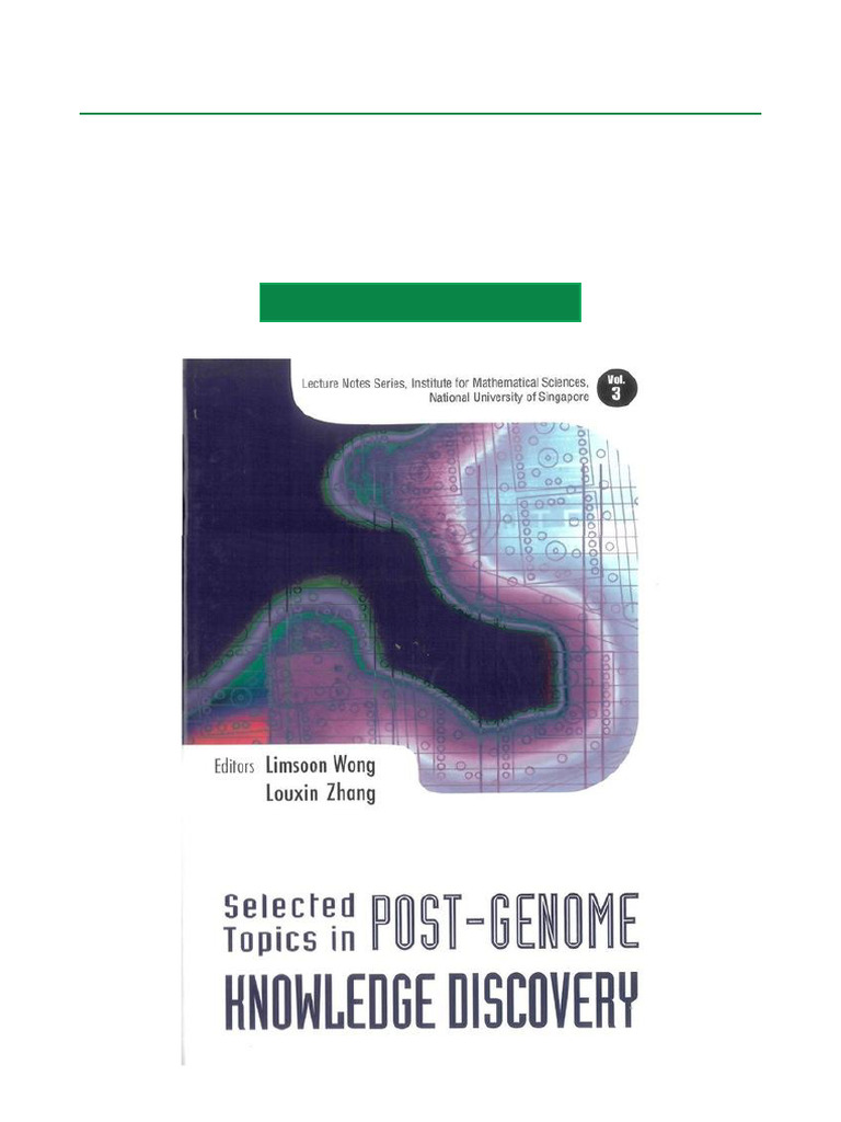 SELECTED TOPICS IN POST GENOME .....(V3) Verified Download | PDF ...