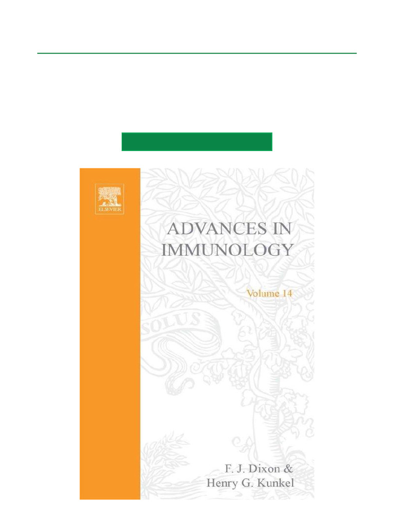 Advances in Immunology Volume 14 | PDF | Immunology | Immune System