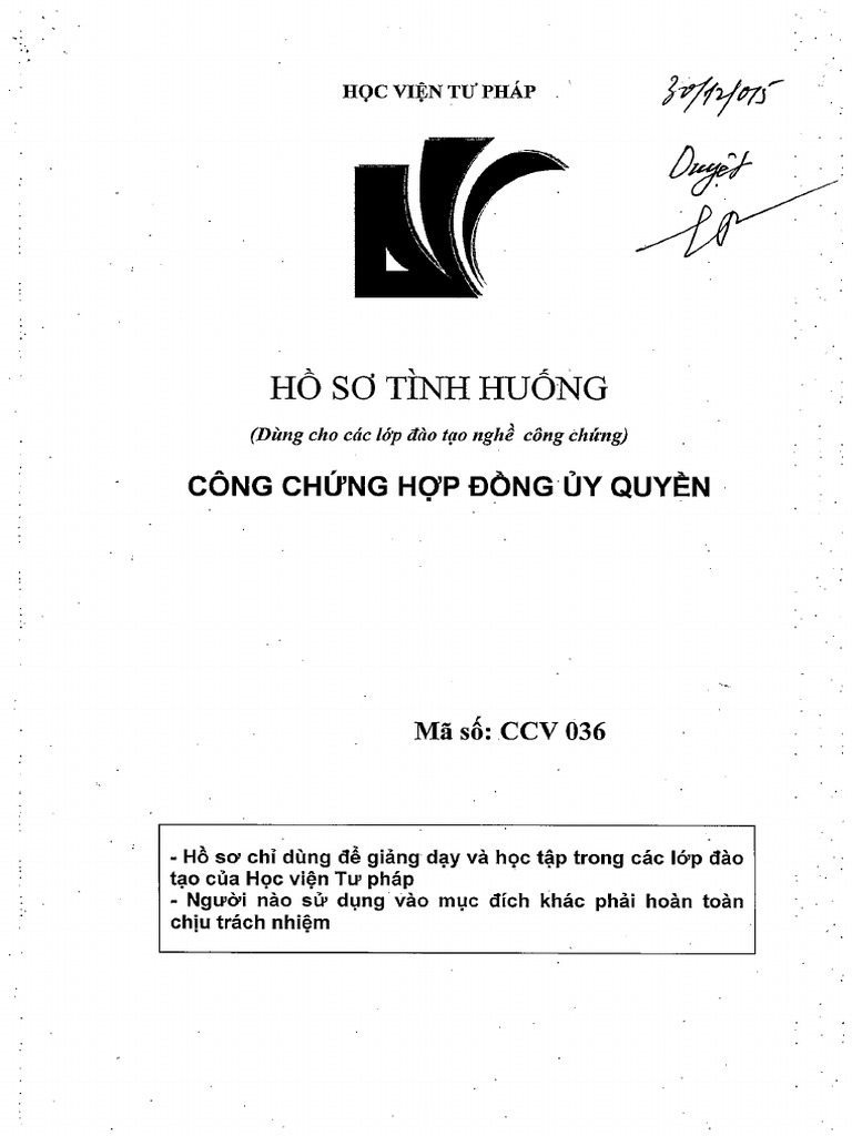 CCV36 Cong Chung Hop Dong Uy Quyen | PDF