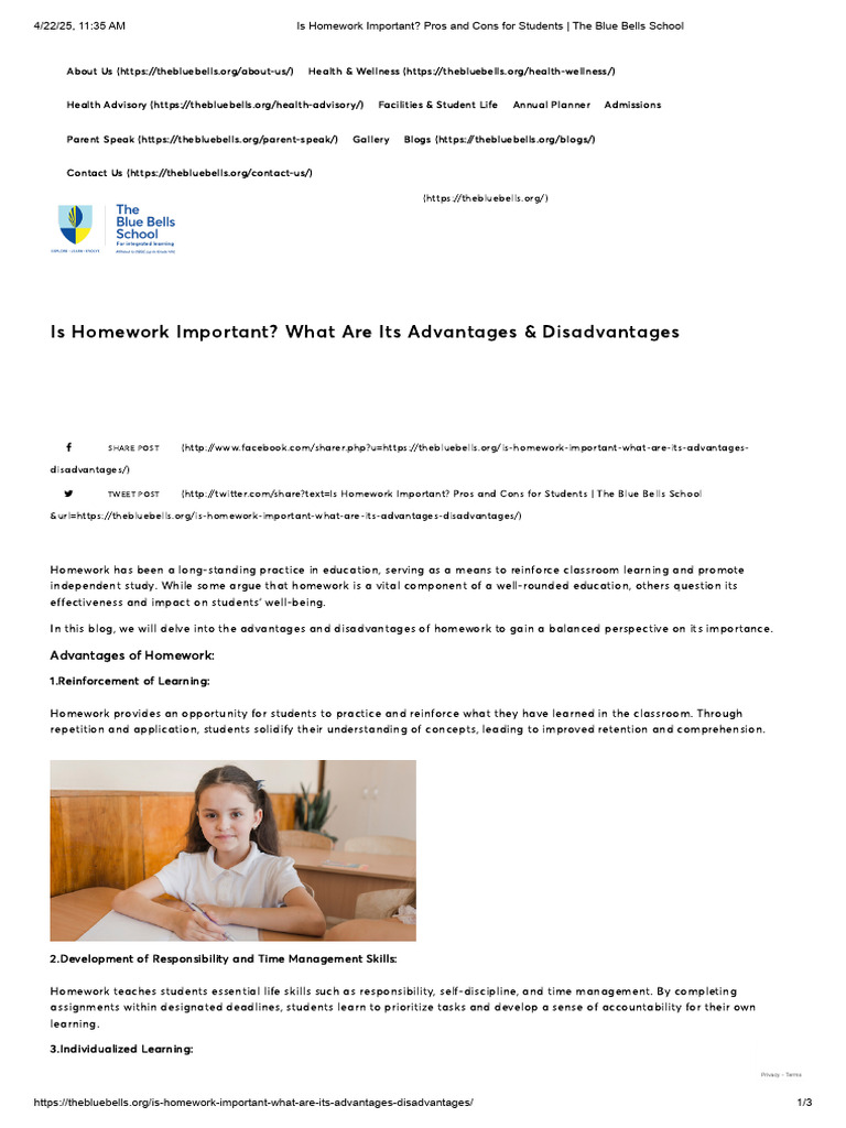 Is Homework Important_ Pros and Cons for Students _250422_105450 | PDF ...