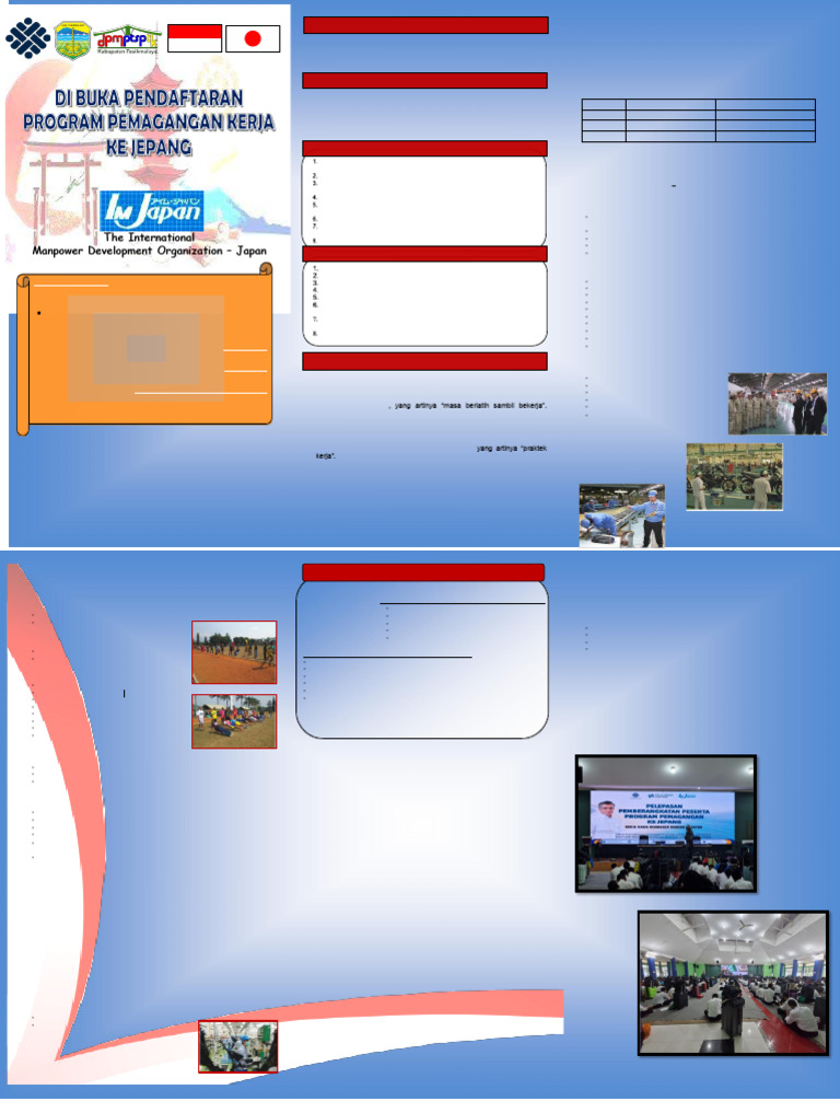 leaflet brosur magang jepang Kab Tsm | PDF