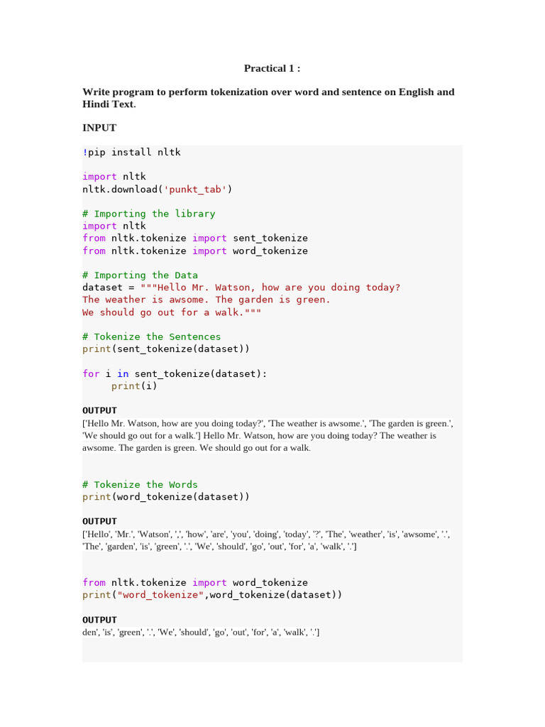 NLP Pratical | PDF | Human Communication | Applied Mathematics