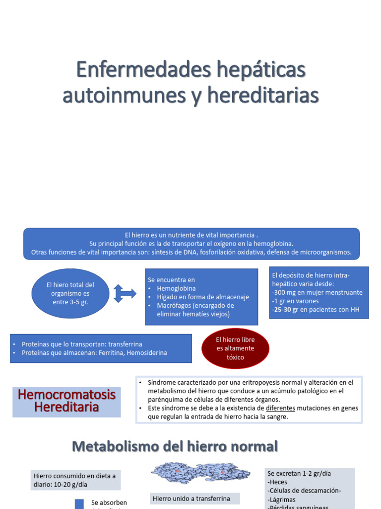 Enfermedades Hepáticas Autoinmunes y Hereditarias Castellano | PDF ...