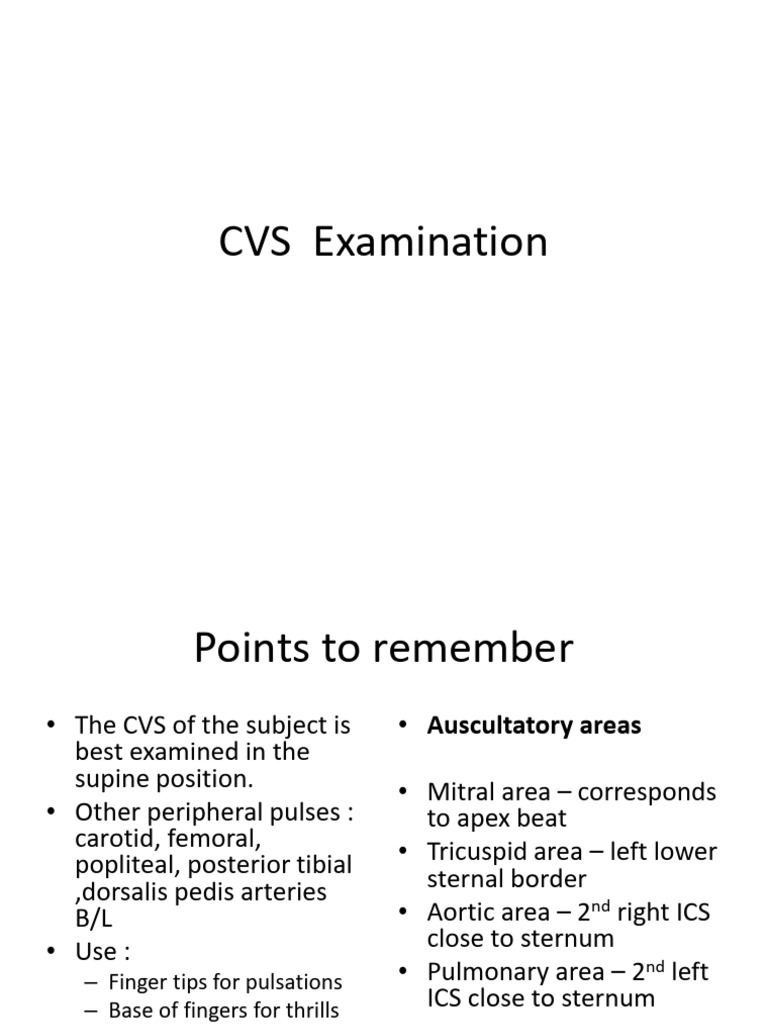 Normal Cardiovascular System Examination | PDF | Pulse | Physiology