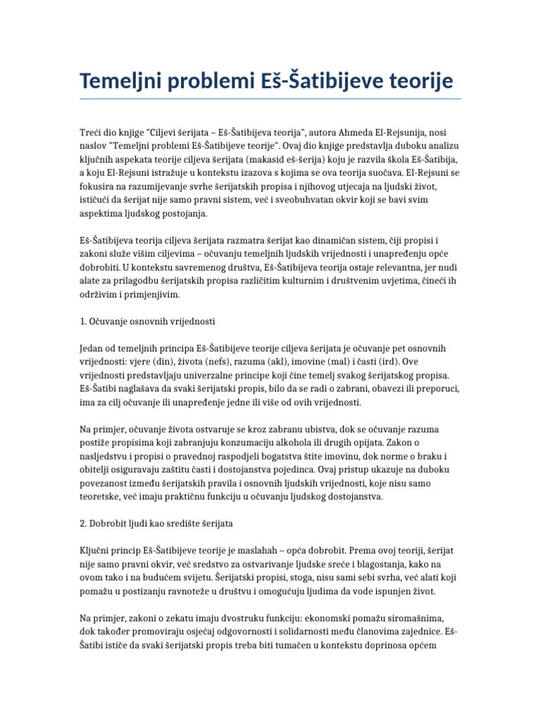 Temeljni Problemi Es-Satibijeve Teorije | PDF