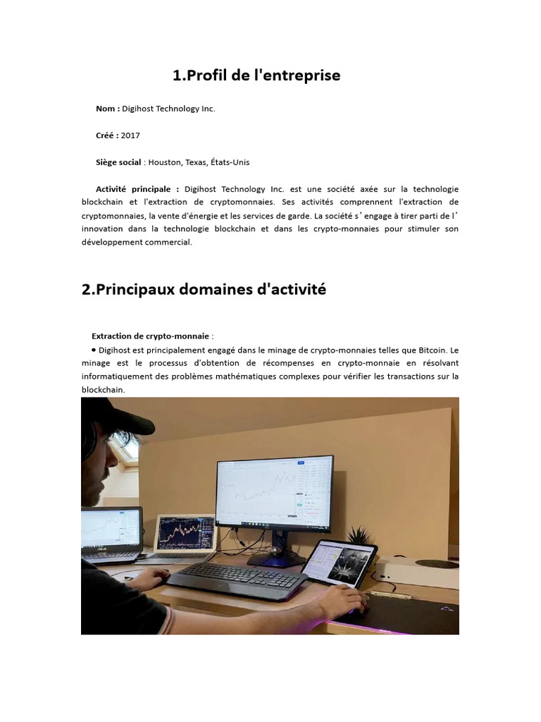 Digihost : Minage et Location de Machines | PDF | Crytomonnaies ...