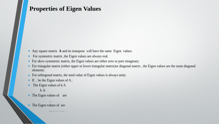 Properties of Eigen Values | PDF