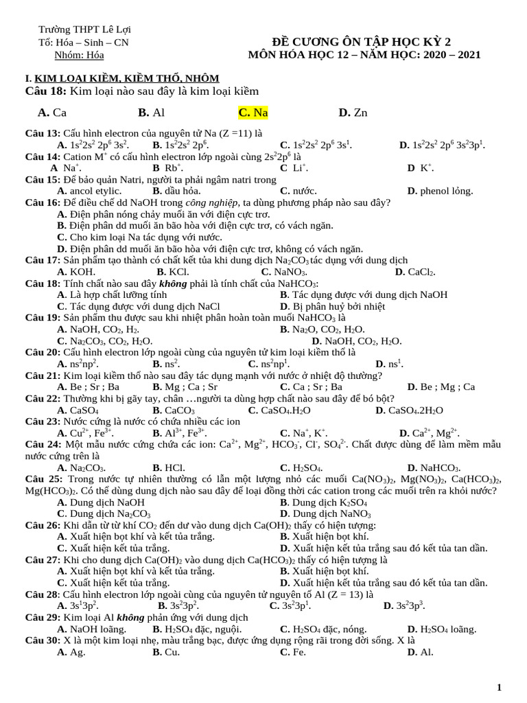 De Cuong Hk2.hoa 12.2021 | PDF