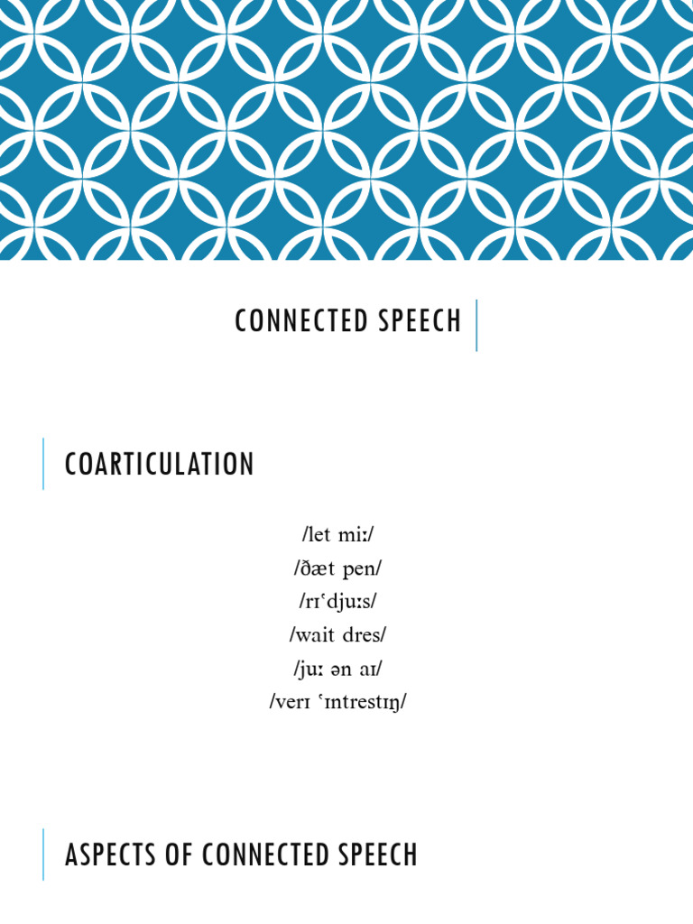 Week 5-6 - Connected Speech | PDF | Stress (Linguistics) | Human Voice