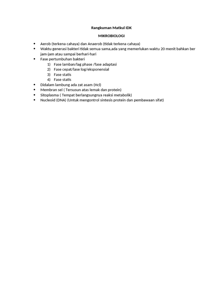 Rangkuman Matkul IDK | PDF