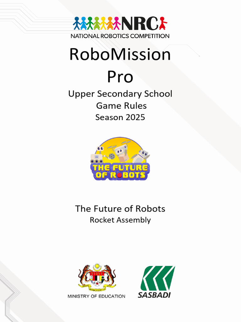 RoboMission Pro 2025 Game Rules | PDF | Rocket | Robot