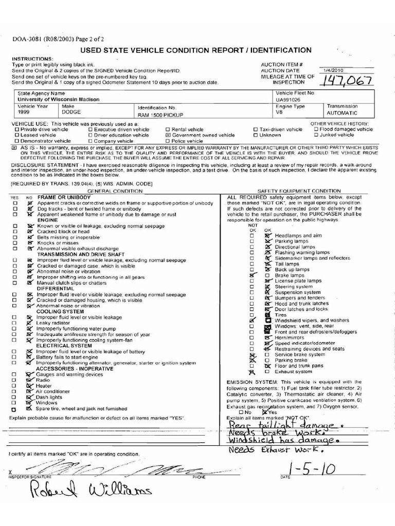 Vehicle Condition Report Template Beautiful Vehicle Condition Report ...