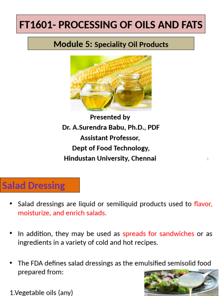 Salad Dressing & Fat Replacers | PDF | Foods | Food Science
