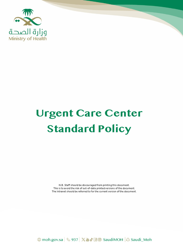 Urgent Care Center Standard Policies | PDF | Emergency Department ...