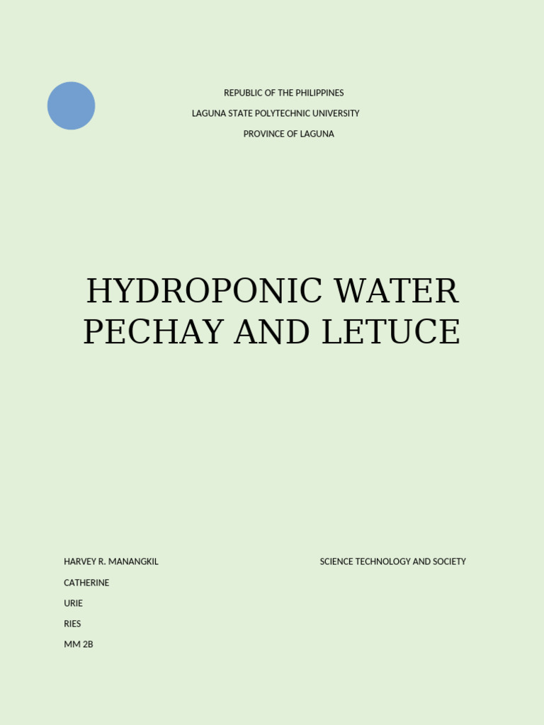 sts-hydro-documentation | PDF | Hydroponics | Horticulture