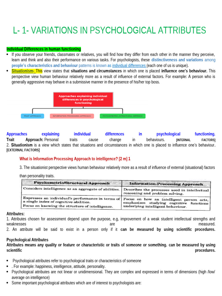 CLASS 12 CH 1 MY NOTES FINAL COPY Variations in Psychological ...