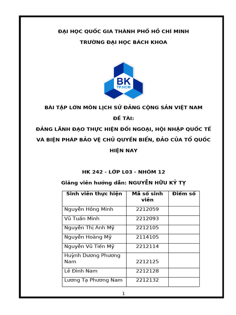 Lớp L03_Nhóm 12 | PDF