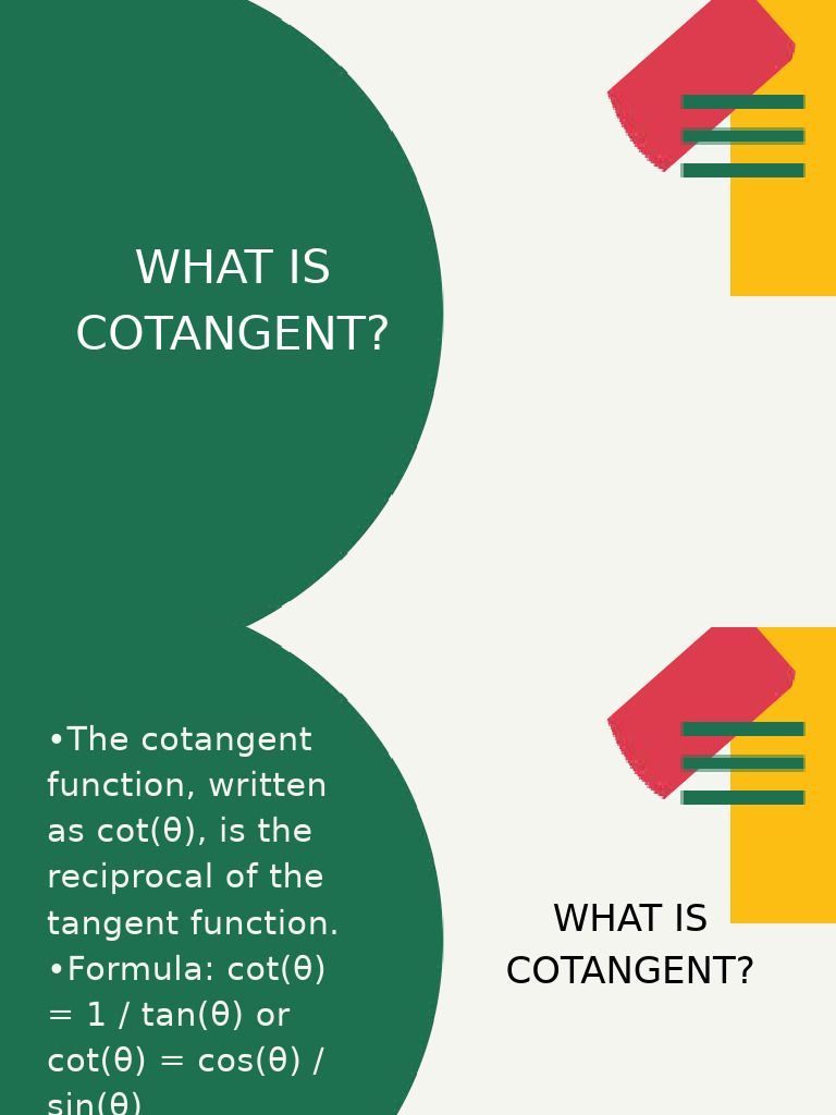 Cotangent Function Presentation | PDF