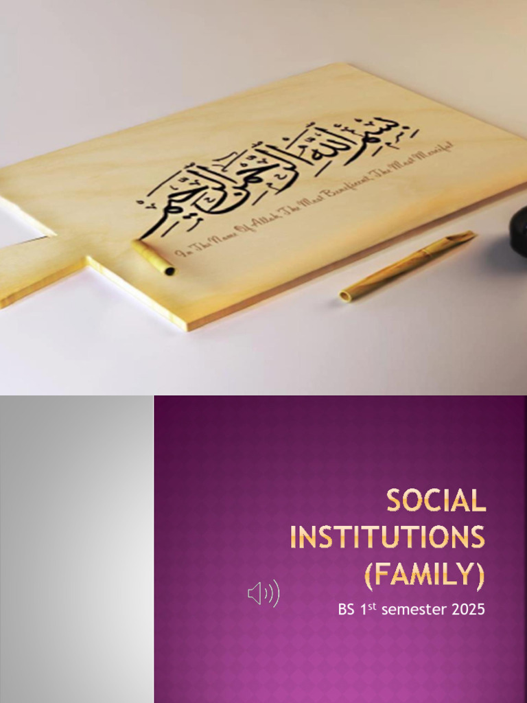 Understanding Family as a Social Institution | PDF