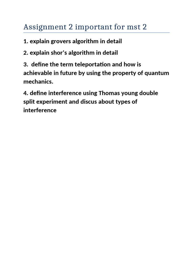 Assignment 2 QC | PDF