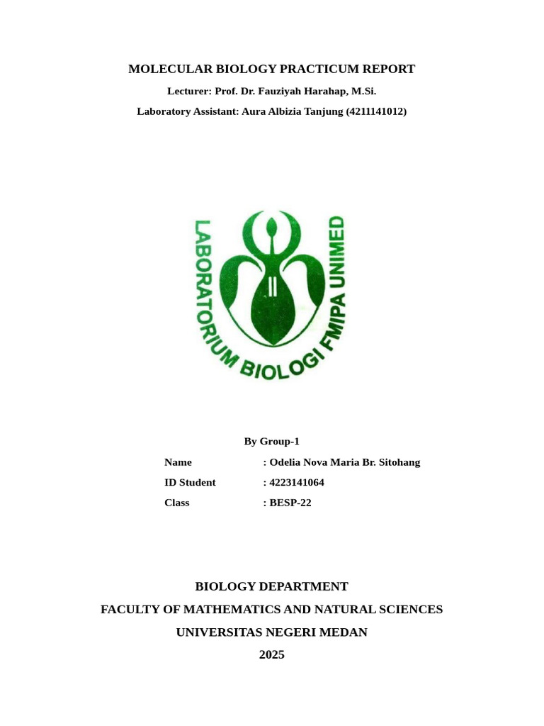 Molecular Biology Practicum Report | PDF | Polymerase Chain Reaction ...