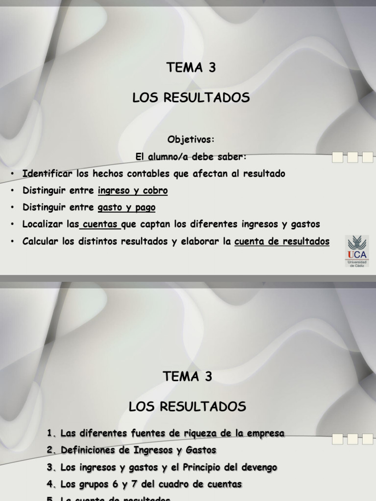 Tema 3 Contabilidad | PDF | Ingresos | Valor neto