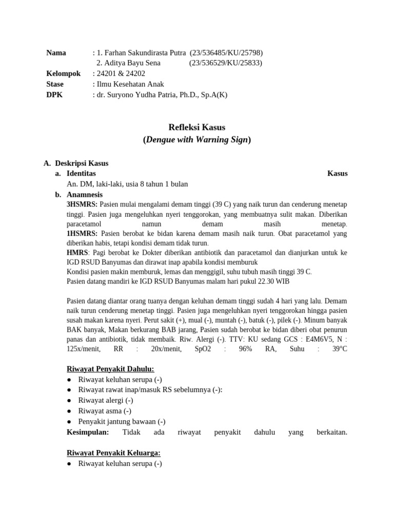 Refkas_Dengue with Warning Sign | PDF