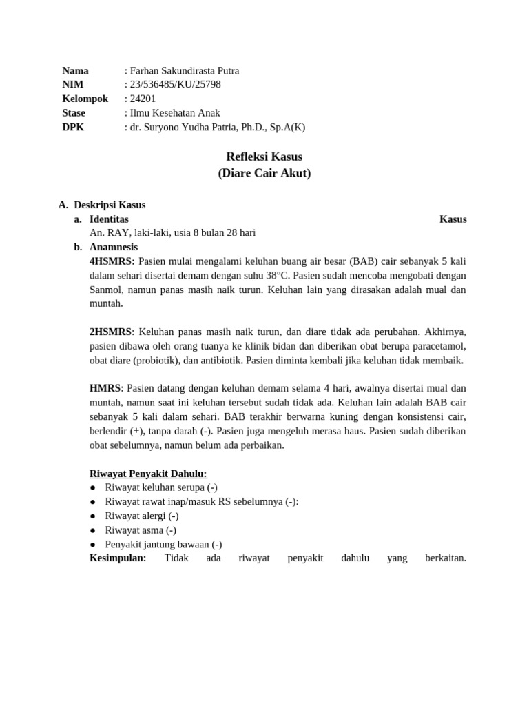 Refkas - Diare Cair Akut | PDF