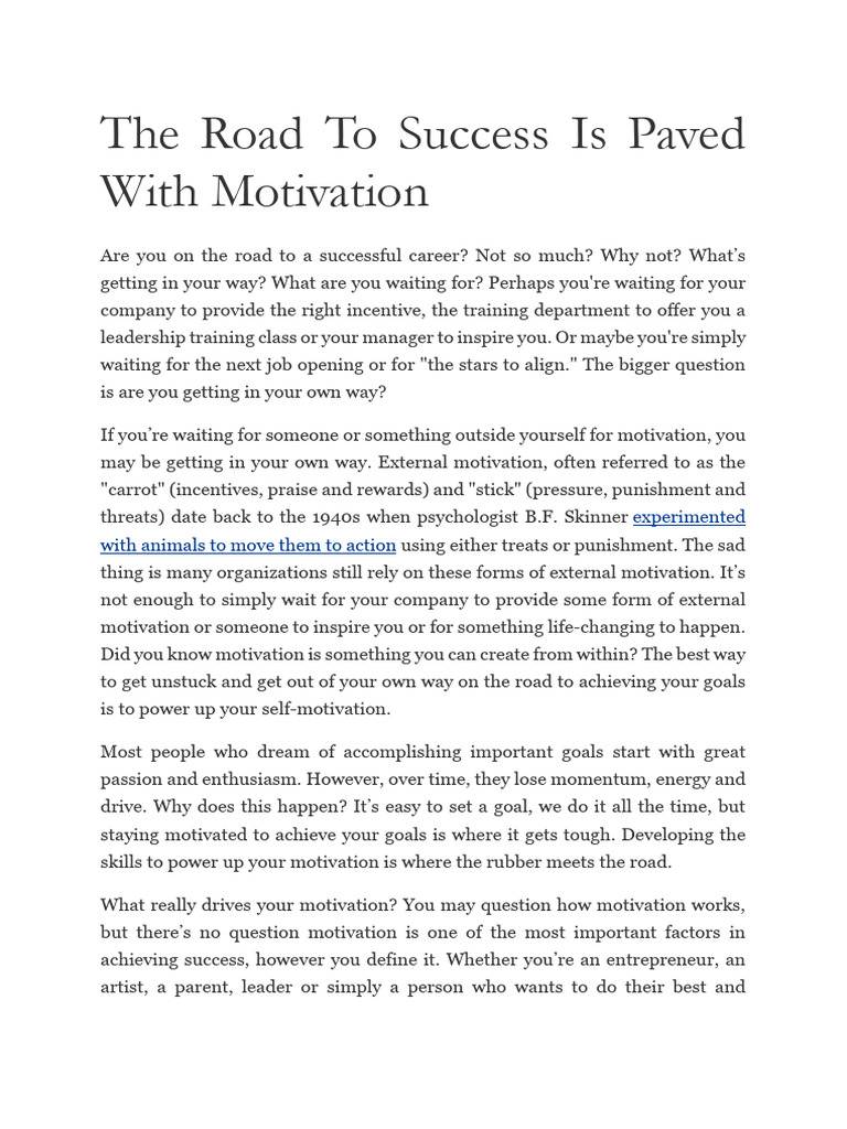 Unlocking Your Inner Motivation | PDF | Motivation | Motivational