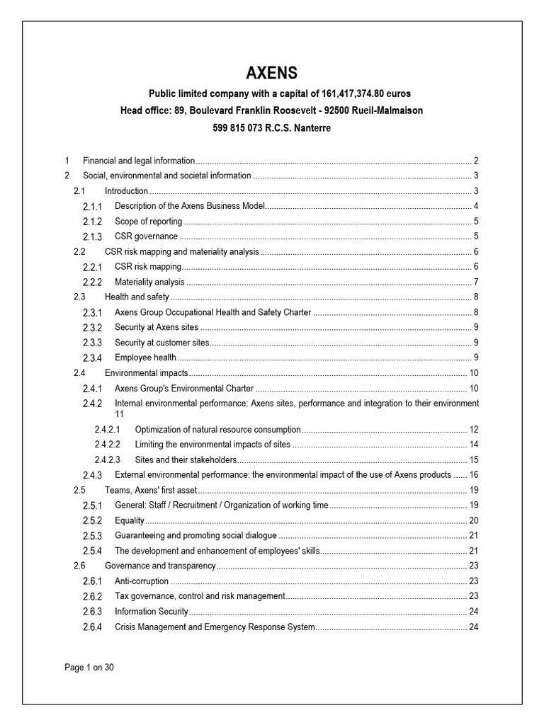 Axens Annual Report 2022 Overview | PDF | Carbon Footprint | Corporate ...