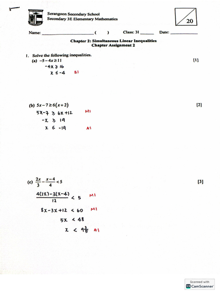 CHP 2 Simultaneous Linear Inequalities | PDF