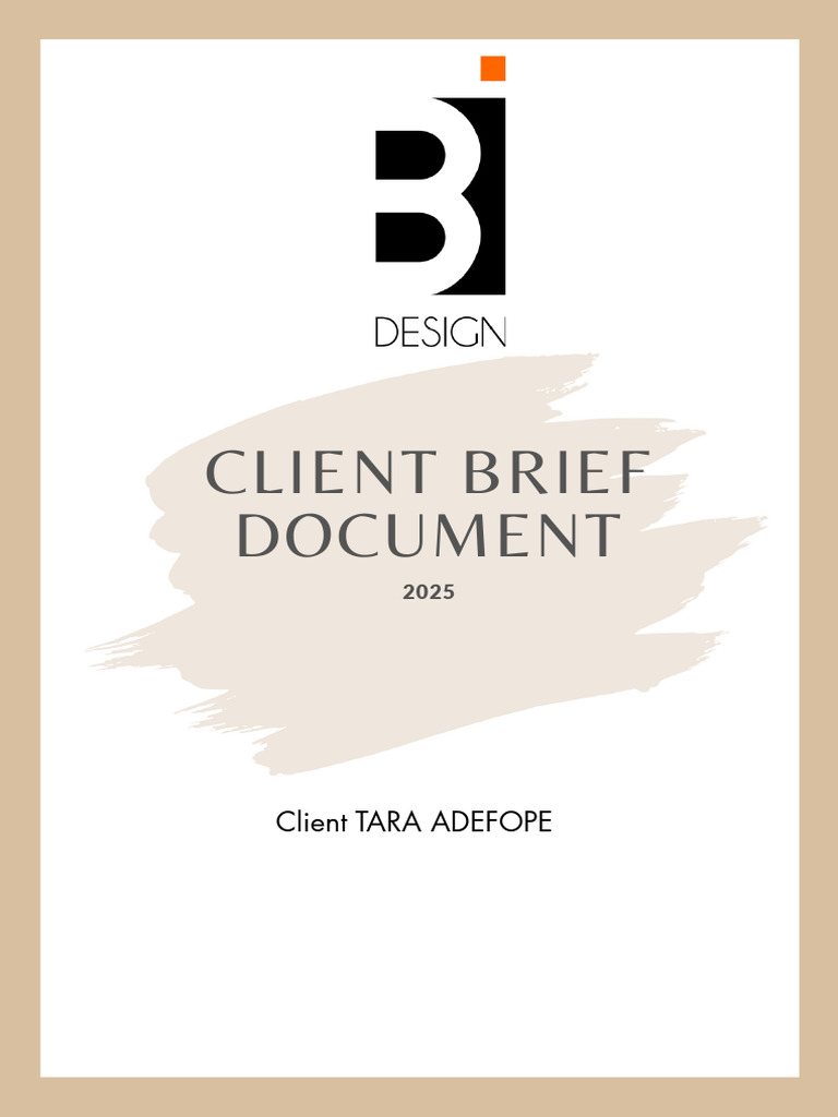 CLIENT TARA BRIEF DOCUMENT.pdf 2 | PDF | Door | Building Technology