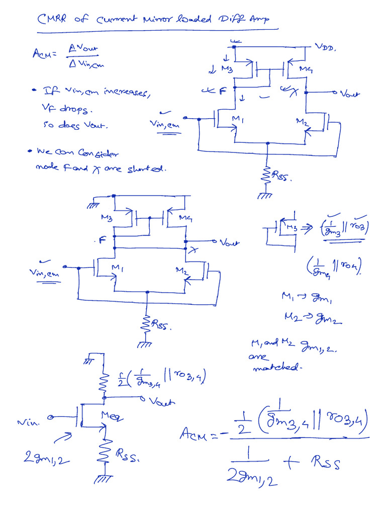 Lecture - 28 CMRR of Current Mirror Loaded Diffr Amp | PDF