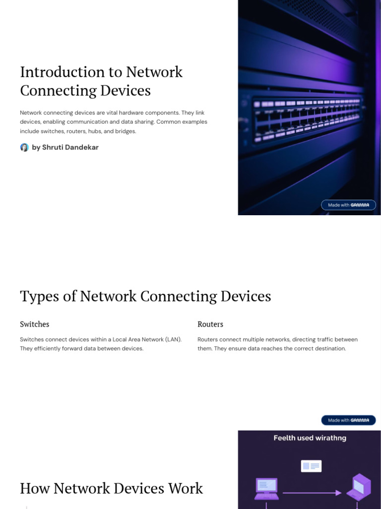 Introduction To Network Connecting Devices | PDF