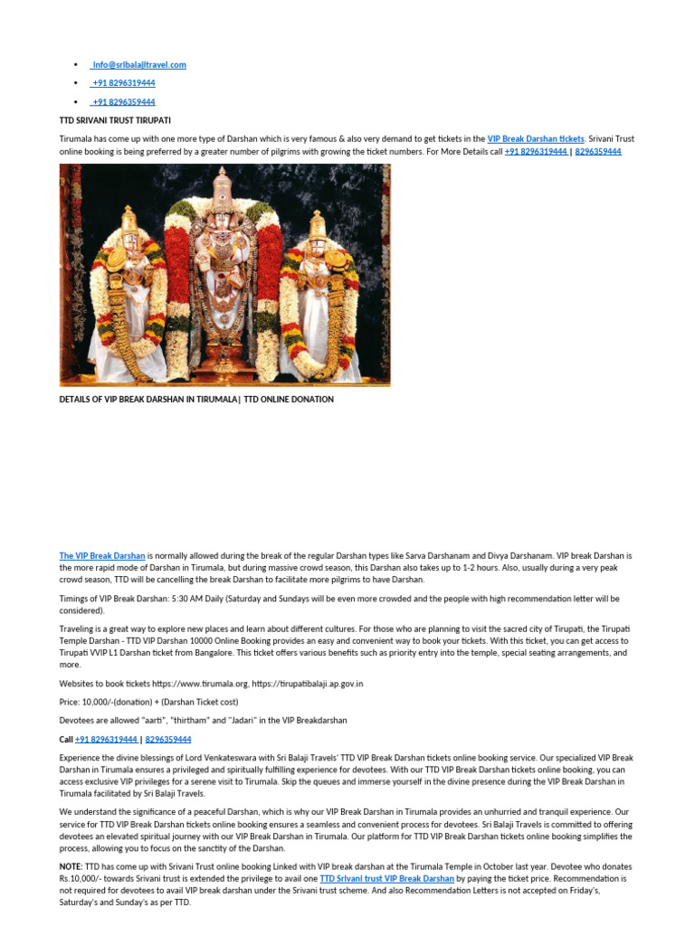tirupati 10000 ticket book details | PDF | Vaishnavism