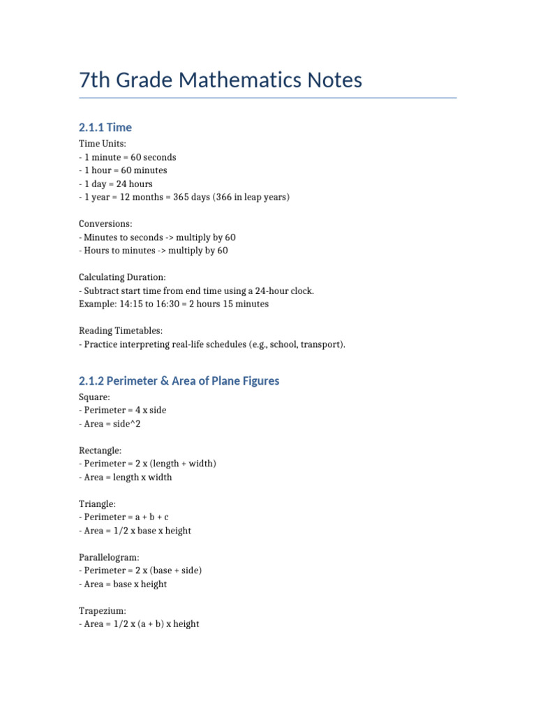 7th_Grade_Math_Notes | PDF