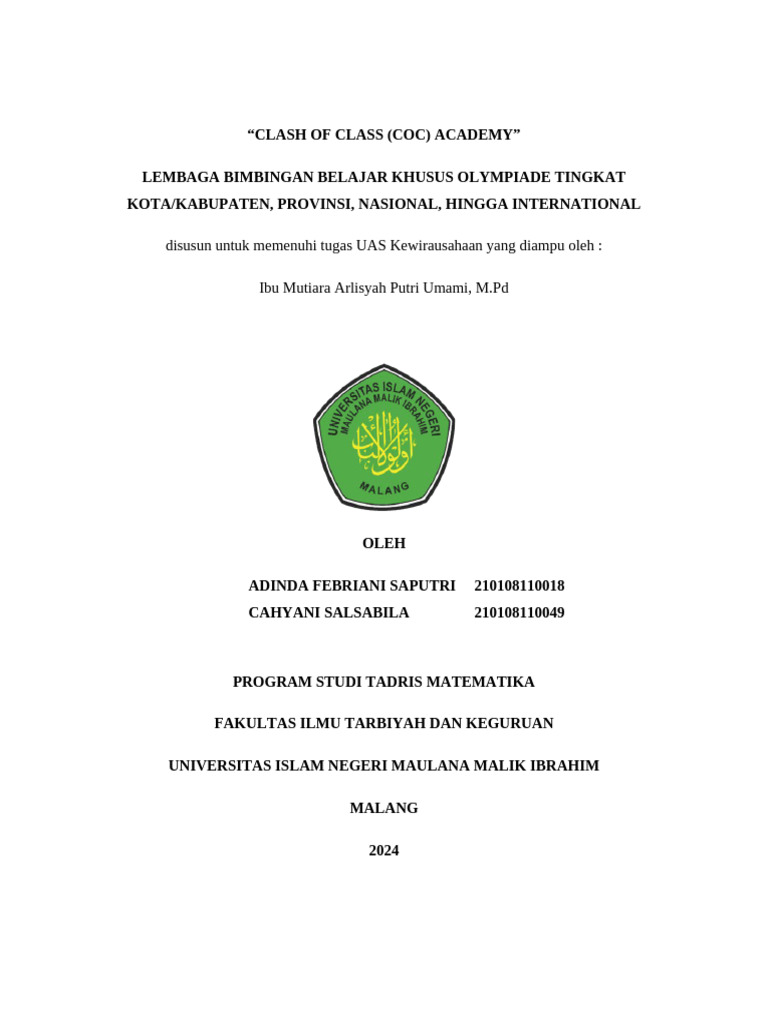 Clash of Champion Academy Proposal | PDF