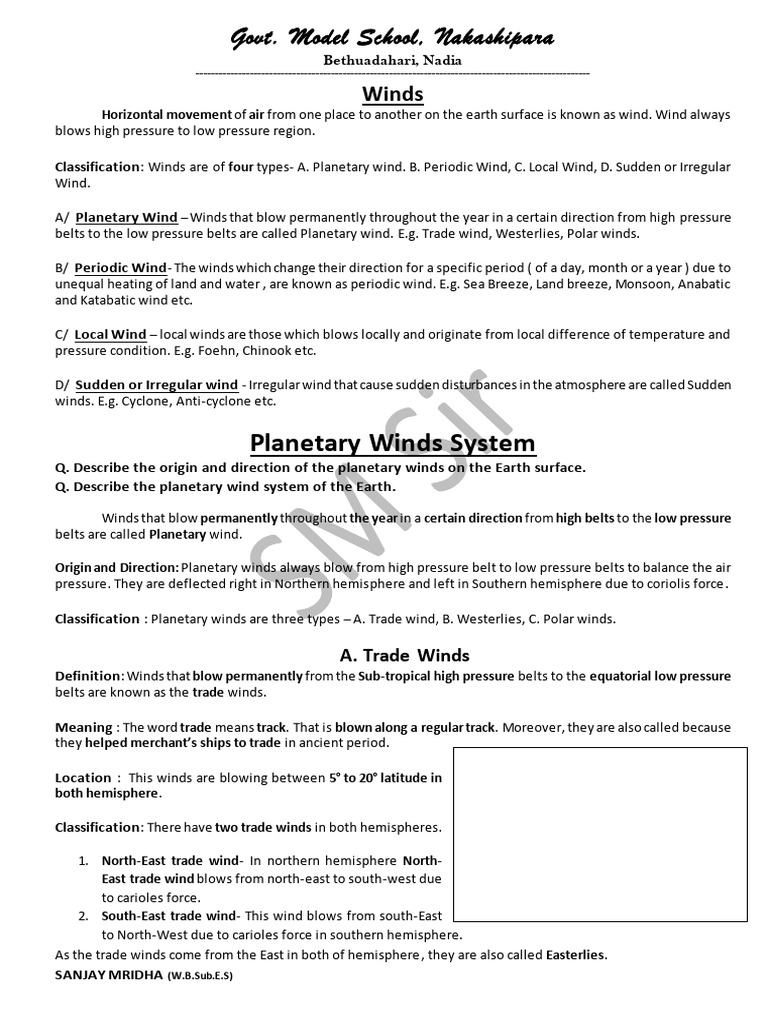 Planetary Winds Systems Systems | PDF | Wound | Atmosphere