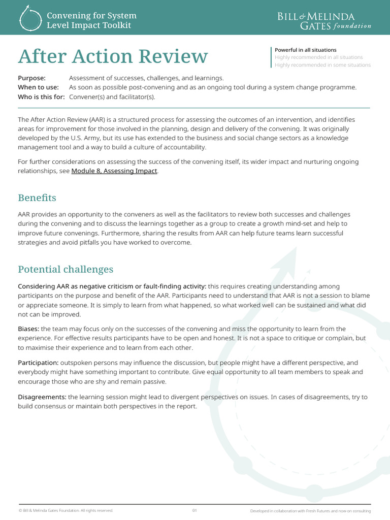 Tool After Action Review | PDF | Social Psychology | Cognition