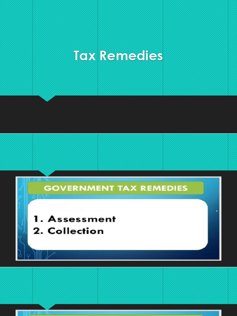 Lesson 12 Tax Remedies - NE | PDF