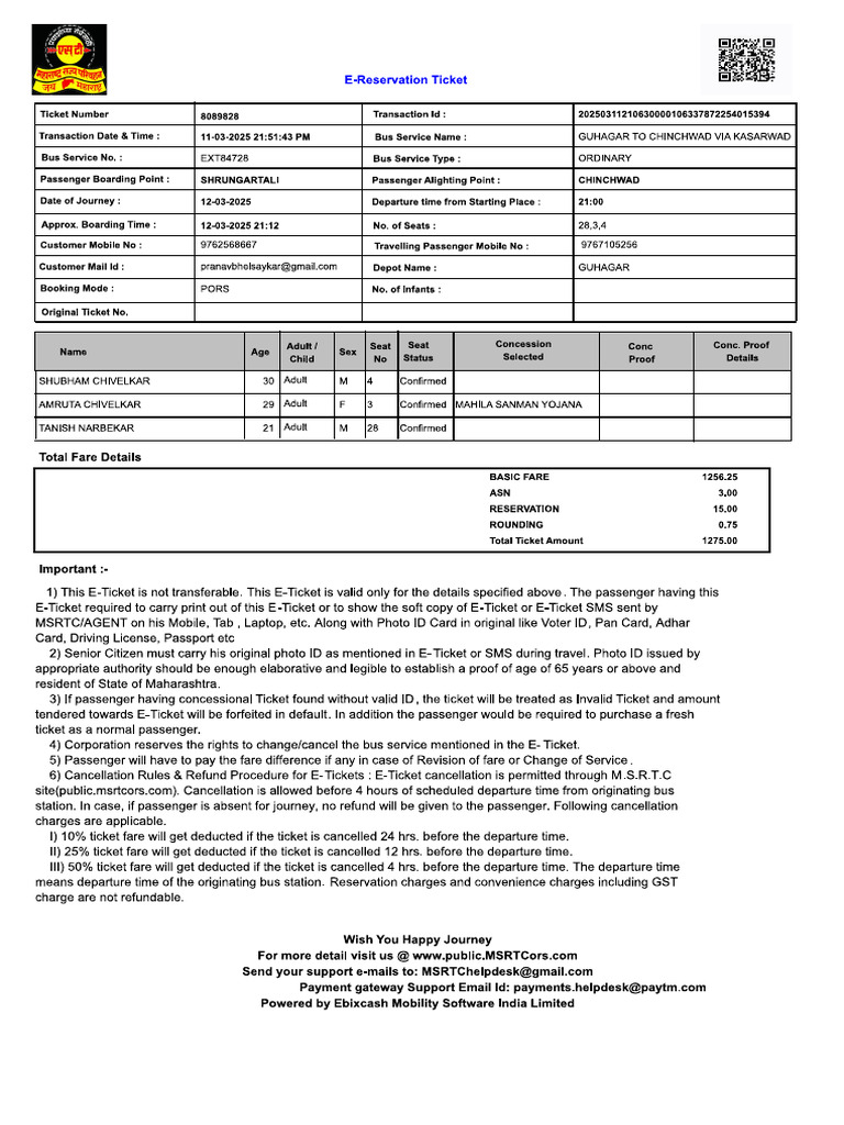 Tanish Ticket2 | PDF