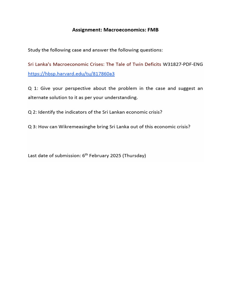 Assignment Macroeconomics | PDF